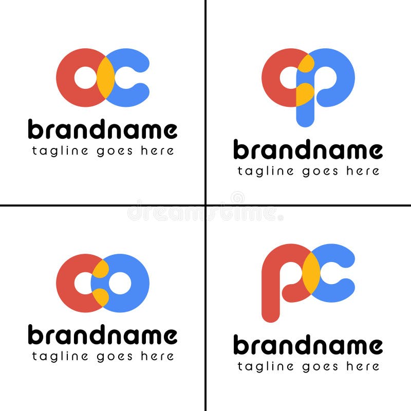 Letters Co Oc Cp Pc Playful Logo, Represent a Fun, Energetic, and Joy ...