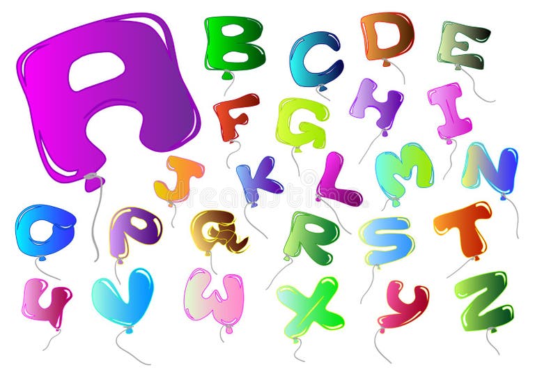 Balloon Letters Numbers Stock Illustrations – 1,133 Balloon Letters ...
