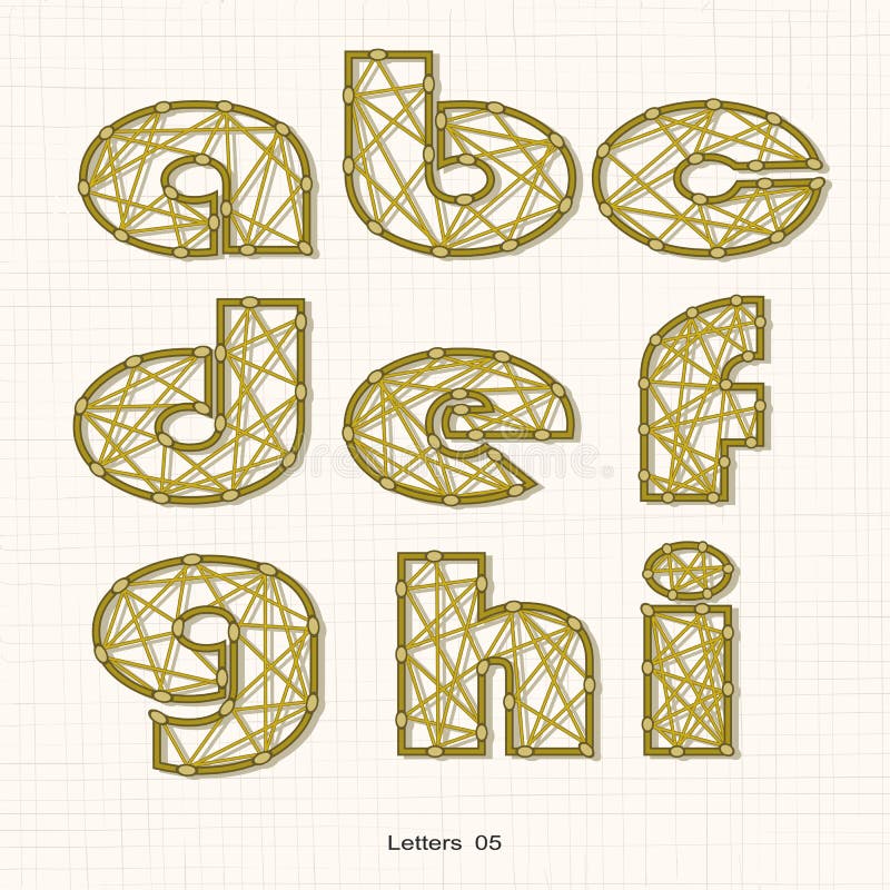 Letters in Crossed Line Pattern 05 Stock Vector - Illustration of ...