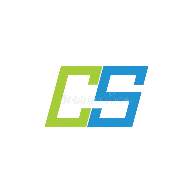 Letters Cs Simple Geometric Logo Vector Stock Vector - Illustration of ...