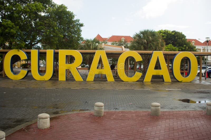 Big logo of Curacao stock image. Image of holiday, sign - 95742809