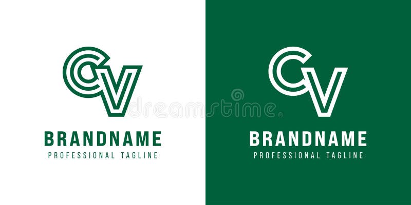 Letters CV Monogram Logo, Suitable for Any Business with VC or CV ...