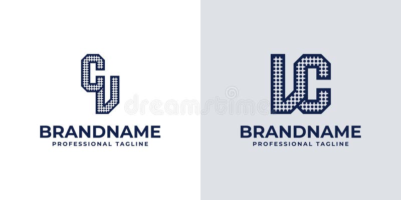 Letters CV and VC Dot Monogram Logo, Suitable for Business with CV or ...