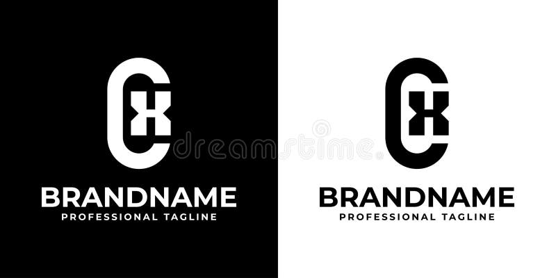 Letters CX or XO Monogram Logo Set, for Any Business with CX, XC, XO ...