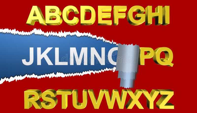 Letters,3D illustration stock illustration. Illustration of education ...