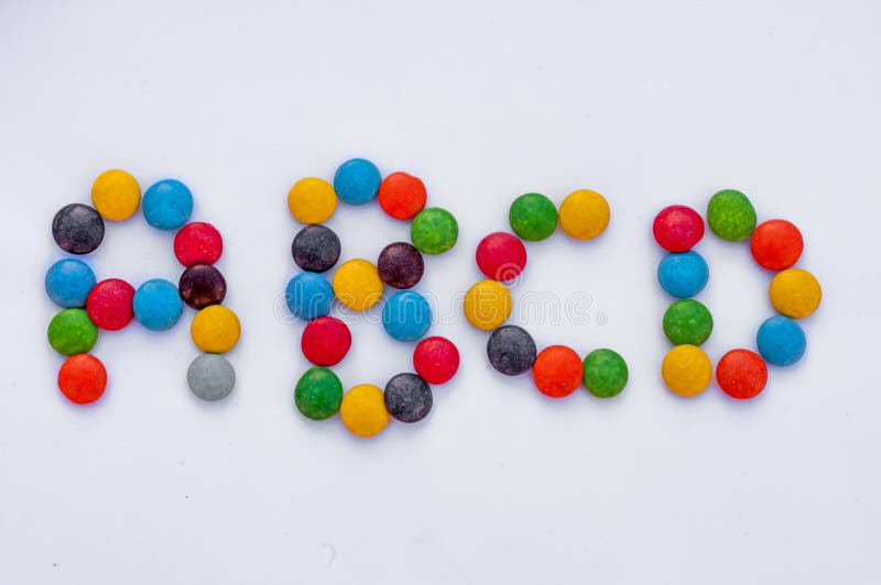 Alphabet Letters Made Of Colorful Candy Stock Image - Image of green ...