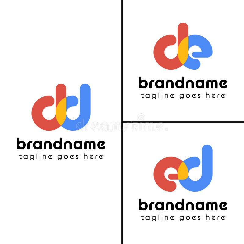 Letters Dd De Ed Playful Logo, Represent a Fun, Energetic, and Joy ...