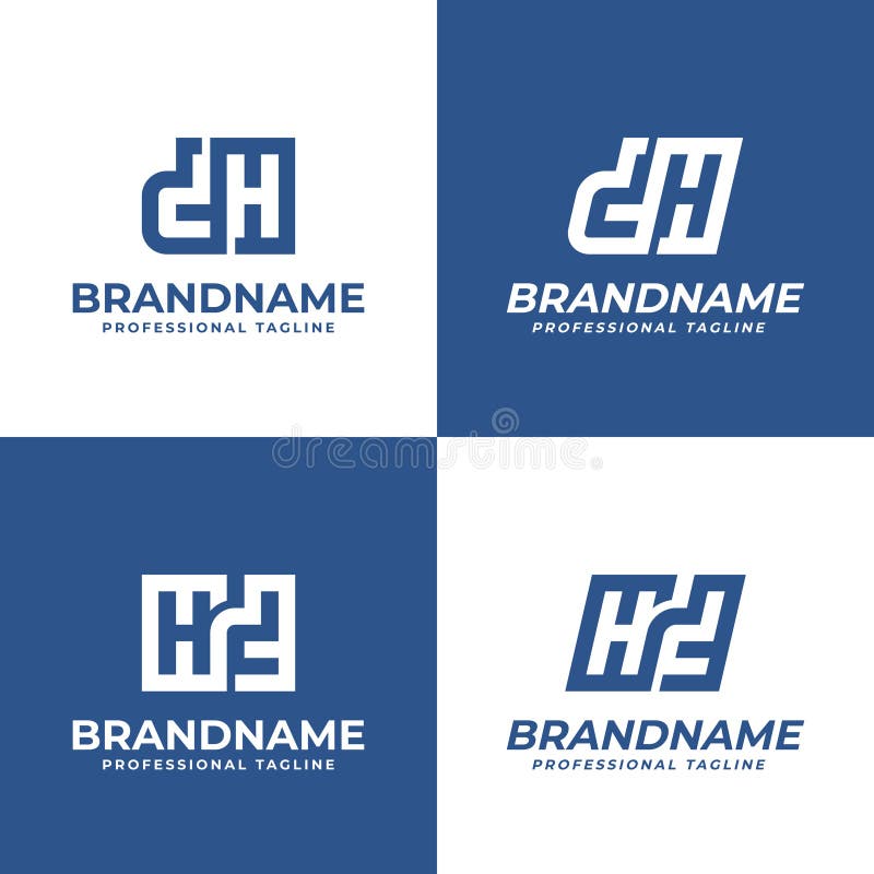 Letters DH HD Monogram Logo, Suitable for Any Initials Brand Stock ...