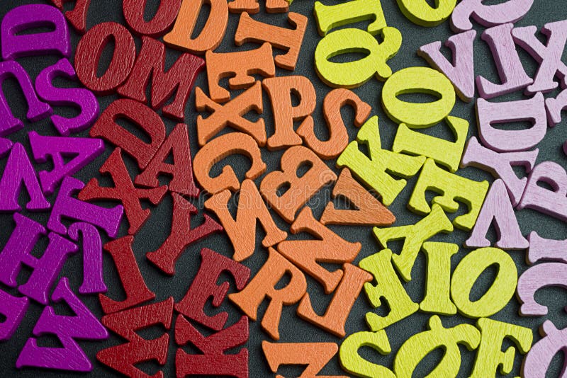 Letters of Different Colors. Stock Image - Image of letters, alphabet ...
