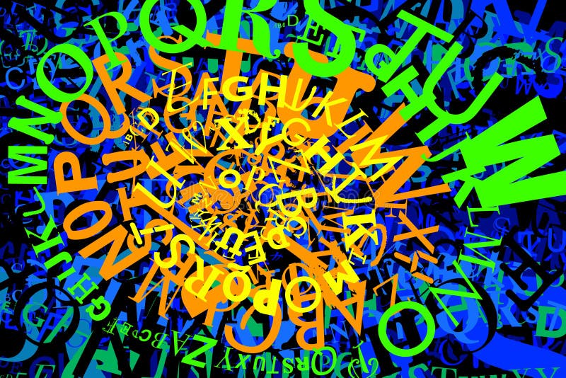 Multiple Colours Letters Chaos Texture Stock Illustration ...