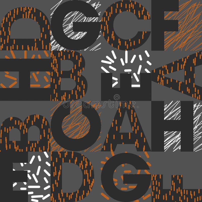 Letters Different Slope Alphabet Stock Vector - Illustration of ...