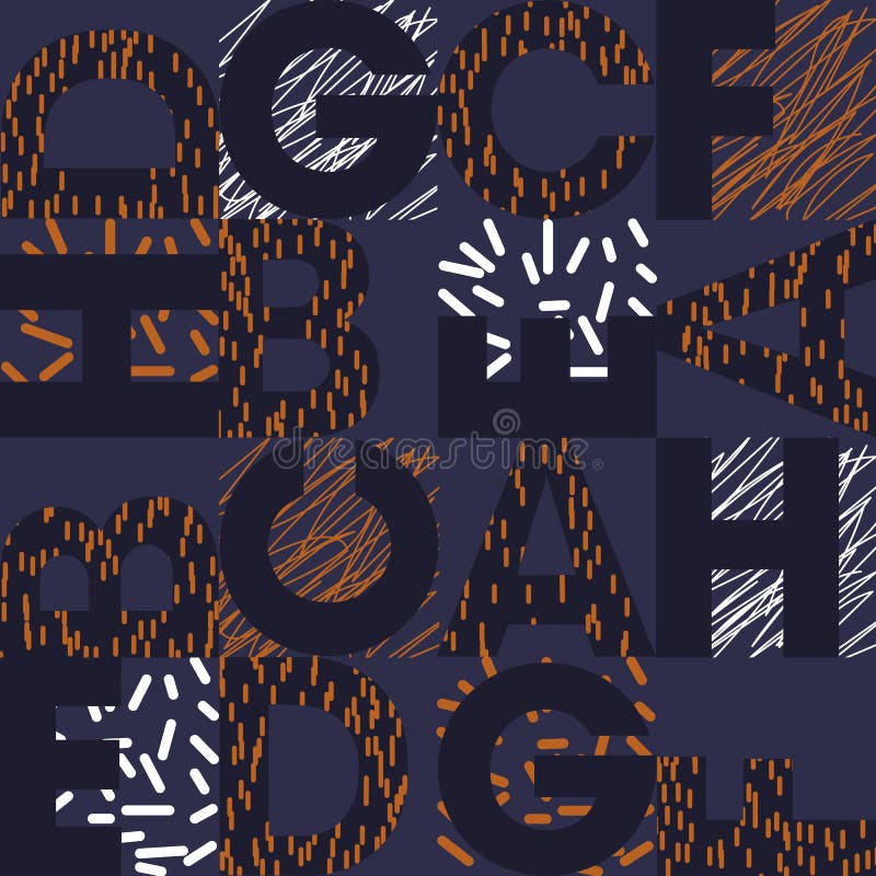 Letters Different Slope Alphabet Stock Vector - Illustration of modern ...