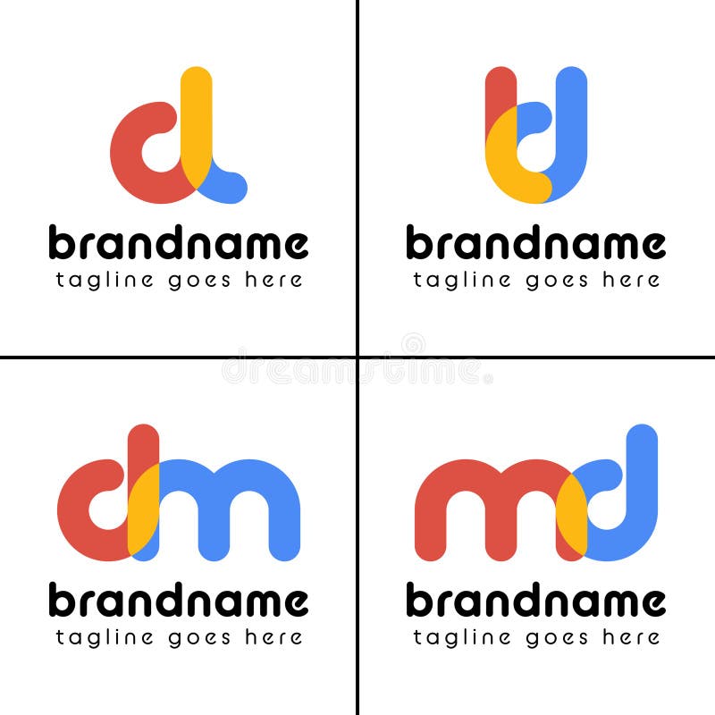 Letters Dl Ld Dm Md Playful Logo, Represent a Fun, Energetic, and Joy ...