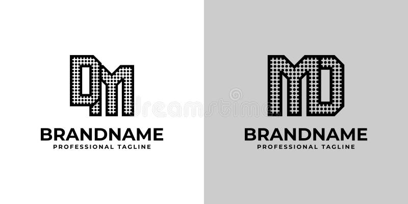 Letters DM and MD Dot Monogram Logo, Suitable for Business with DM or ...