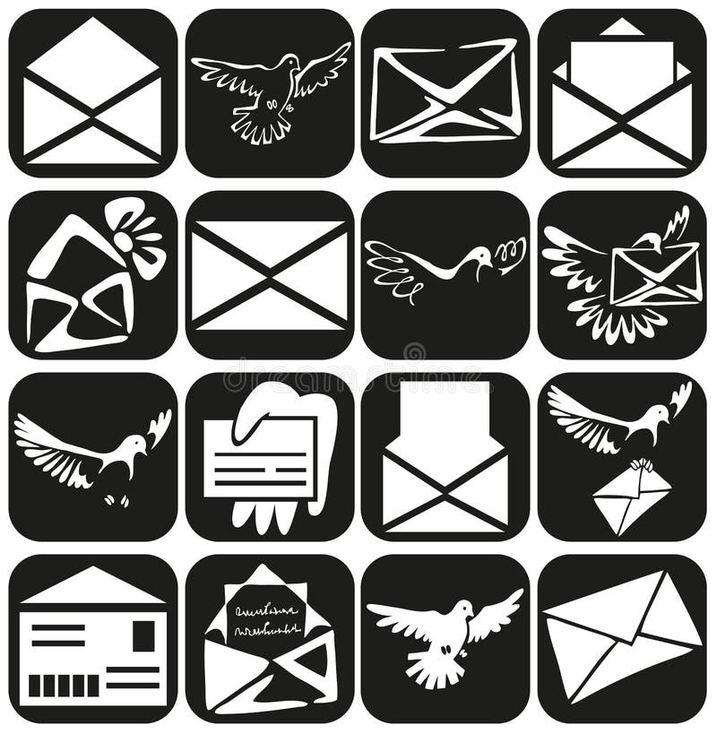 Letters and doves stock vector. Illustration of letter - 41235131