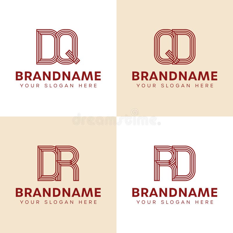 Qd Dr Rd Monogram Logo Set Stock Illustrations – 4 Qd Dr Rd Monogram ...