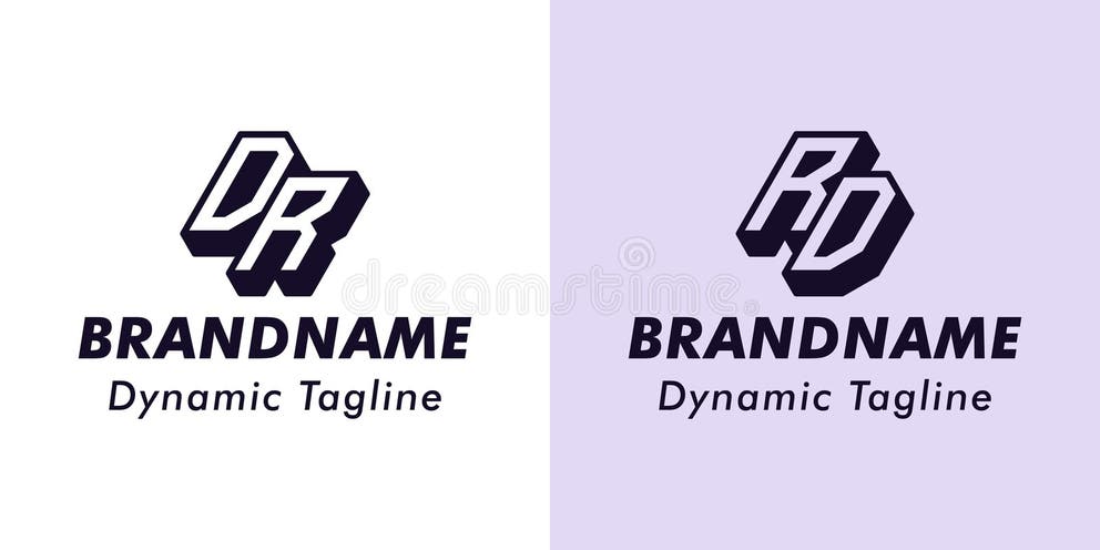 Letters DR and RD 3D Monogram Logo, Suitable for Business with DR or RD ...