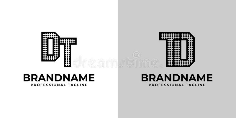 Letters DT and TD Dot Monogram Logo, Suitable for Business with DT or ...