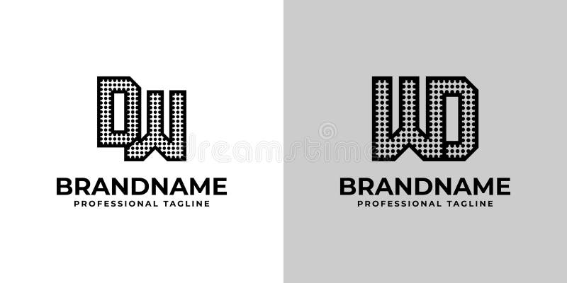 Letters DW and WD Dot Monogram Logo, Suitable for Business with DW or ...