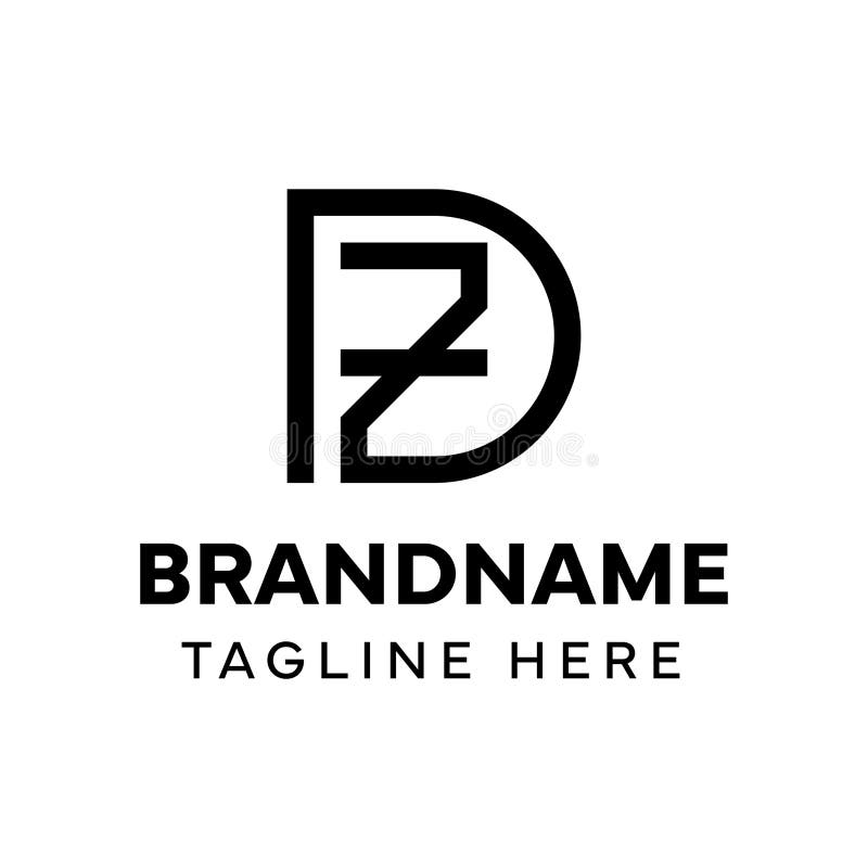 Letters DZ Monogram Logo, Suitable for Any Brand with ZD or DZ Initials ...