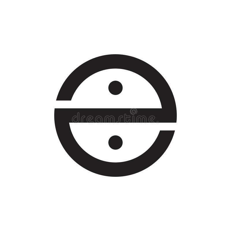 Letters 2e Circle Geometric Logo Stock Vector - Illustration of letters ...