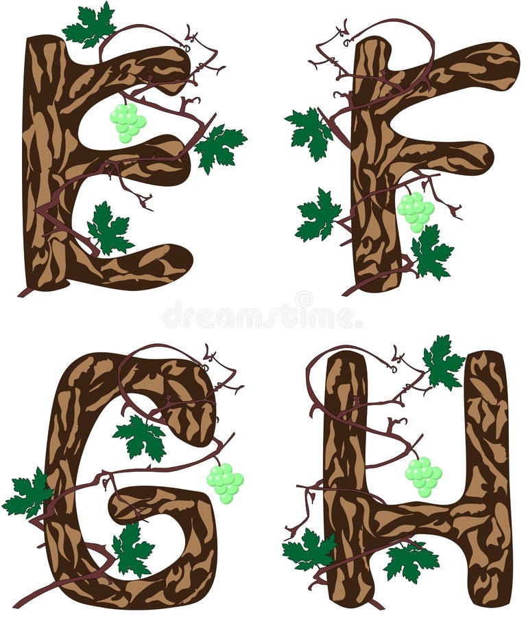 Letters E - H. stock vector. Illustration of typography - 34256503