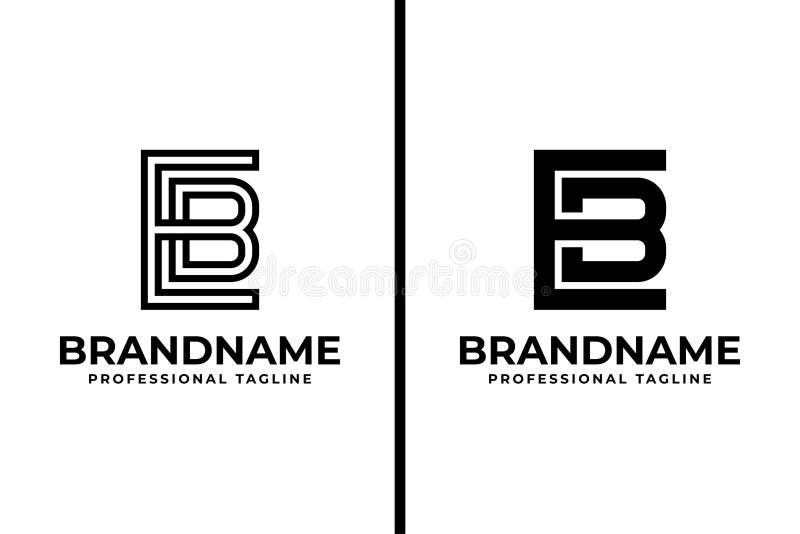 Letters EB or BE Monogram Logo, Suitable for Any Business with EB or BE ...