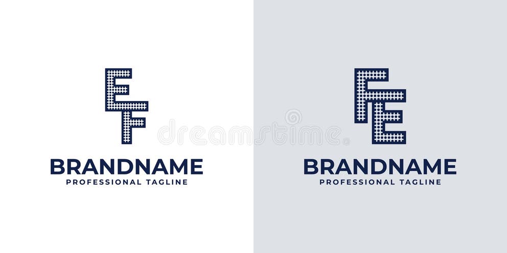 Letters EF and FE Dot Monogram Logo, Suitable for Business with EF or ...