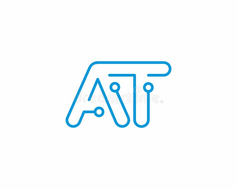 At Letters, Electronic Logo Design Vector 001 Stock Vector ...