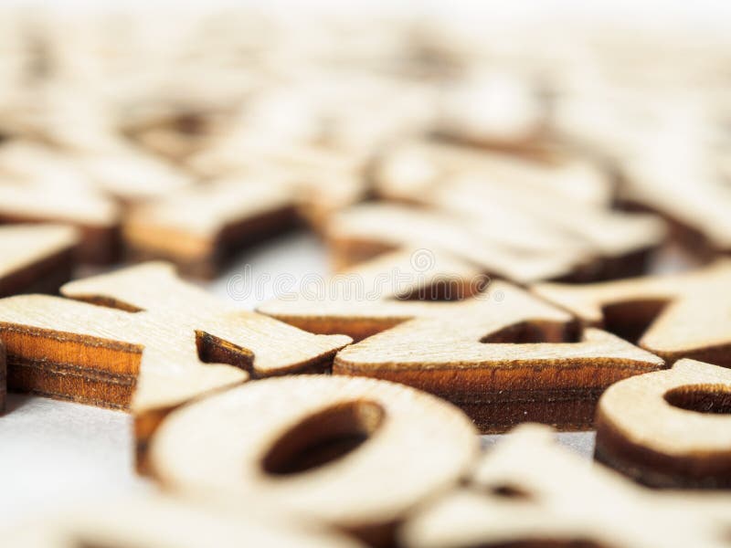 Letters of the English Alphabet on the Background with Selective Focus ...