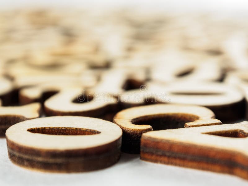 Letters of the English Alphabet on the Background with Selective Focus ...