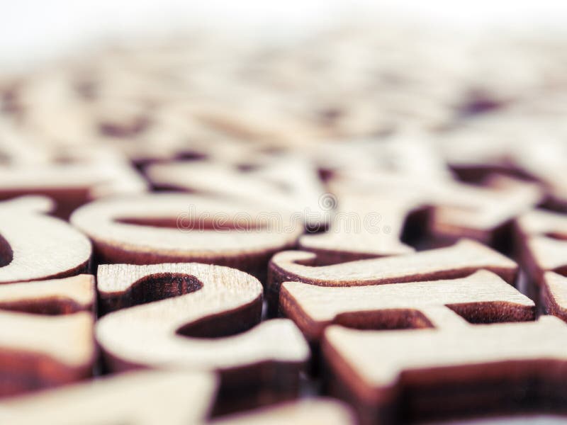 Letters of the English Alphabet on the Background with Selective Focus ...