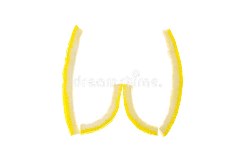 Letters of English Alphabet from Citron of Lemon Isolated on White ...