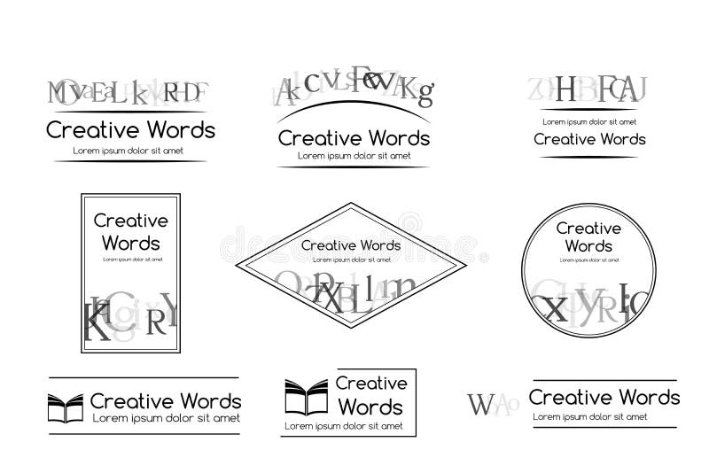 Letters. English Alphabet Design Collection. Vector Illustrations for ...