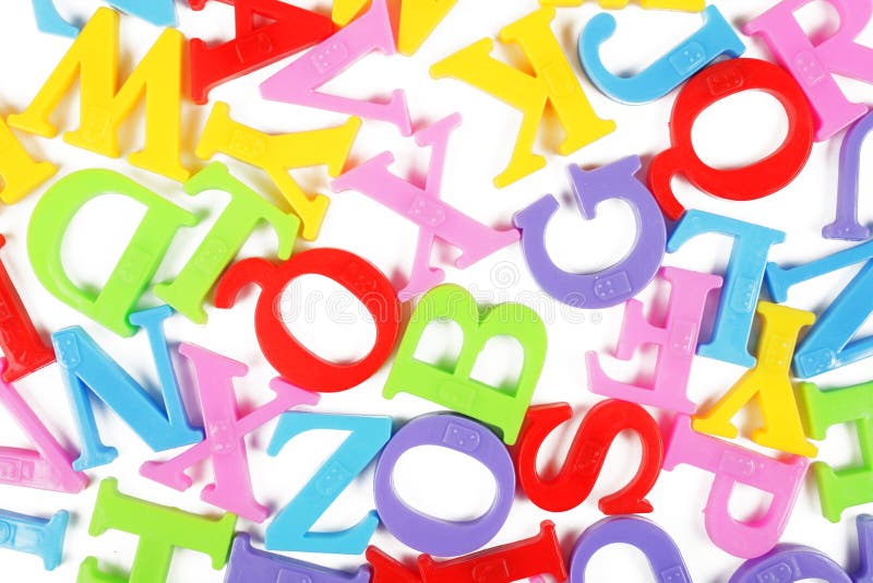 Letters of the English Alphabet on a White Background Stock Image ...