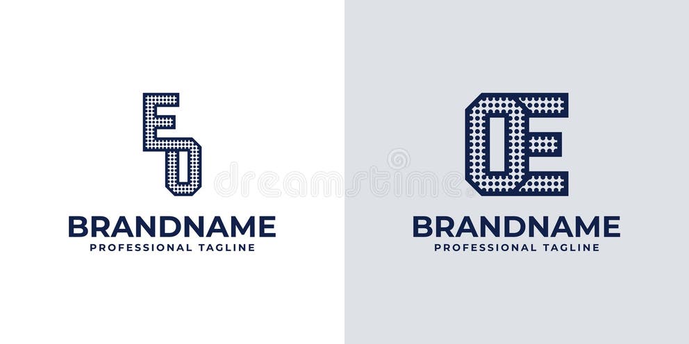 Letters EO and OE Dot Monogram Logo, Suitable for Business with EO or ...