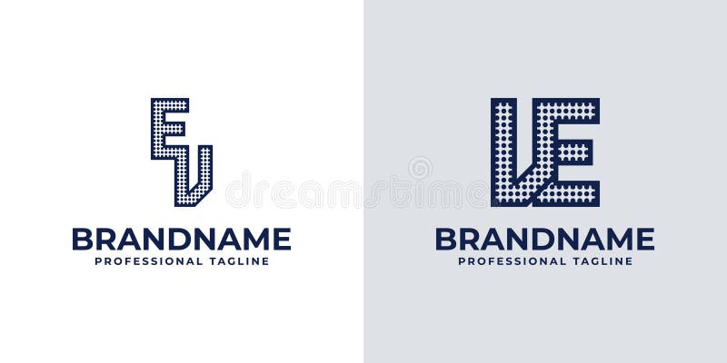 Letters EV and VE Dot Monogram Logo, Suitable for Business with EV or ...