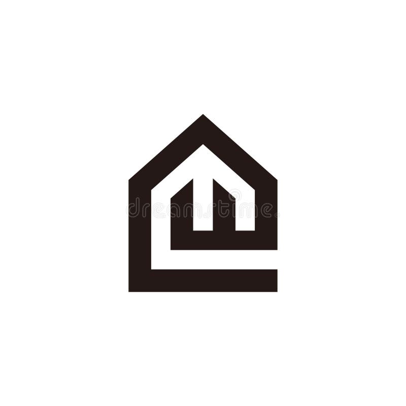 Letters Ew Simple Geometric Home Roof Logo Vector Stock Vector ...