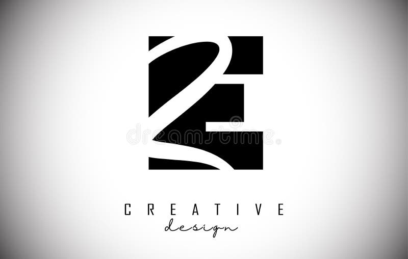 Letters EZ Logo with a Minimalist Design. Letters E and Z with ...