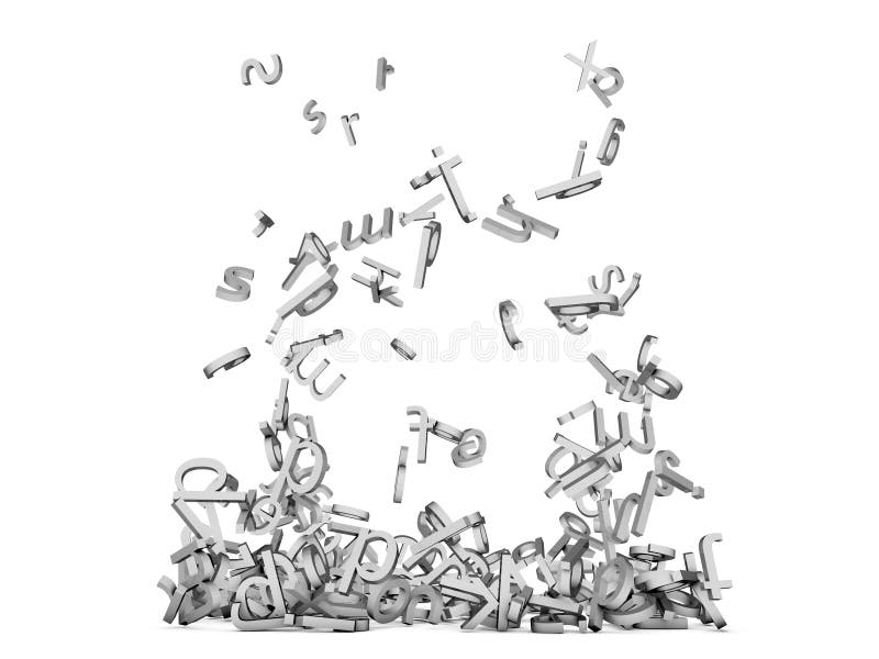 Letters falling stock illustration. Illustration of learn - 21542126