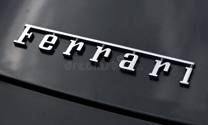 Letters Ferrari on a Car in Amsterdam Editorial Stock Image - Image of ...
