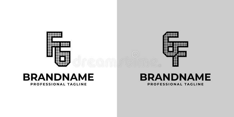 Letters FG and GF Dot Monogram Logo, Suitable for Business with FG or ...