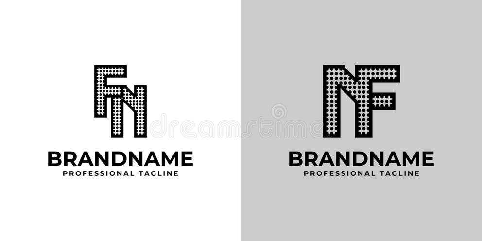 Letters FN and NF Dot Monogram Logo, Suitable for Business with FN or ...