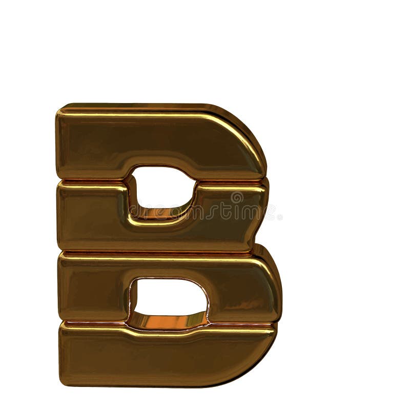 Letters from Four Horizontal Blocks. Letter B Stock Vector ...