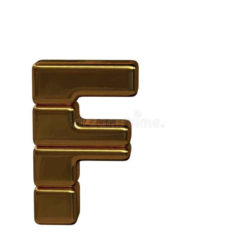 Letters from Four Horizontal Blocks. Letter F Stock Vector ...