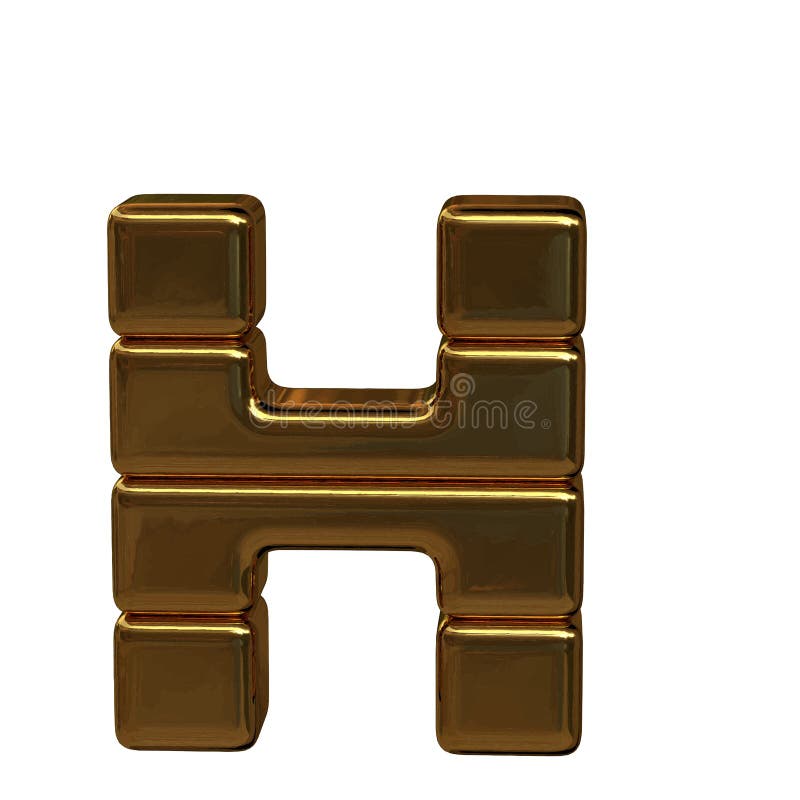 Letters from Four Horizontal Blocks. Letter H Stock Vector ...