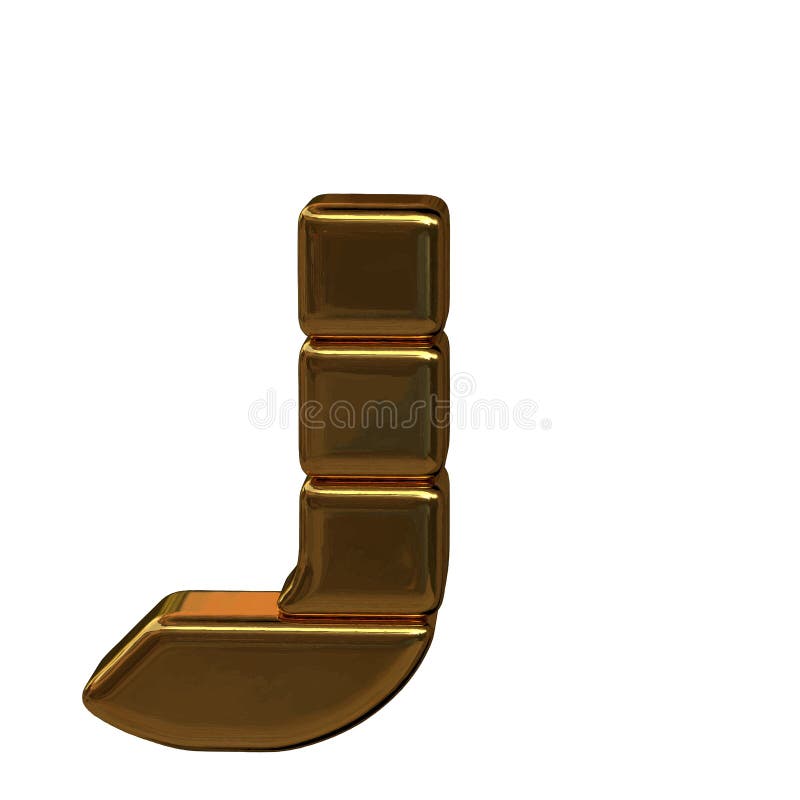 Letters from Four Horizontal Blocks. Letter J Stock Vector ...