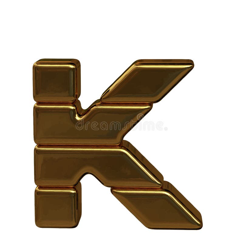 Letters from Four Horizontal Blocks. Letter K Stock Vector ...