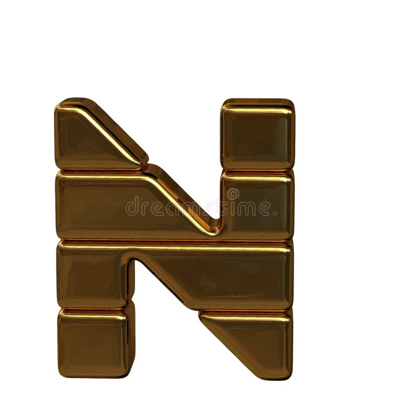 Letters from Four Horizontal Blocks. Letter N Stock Vector ...