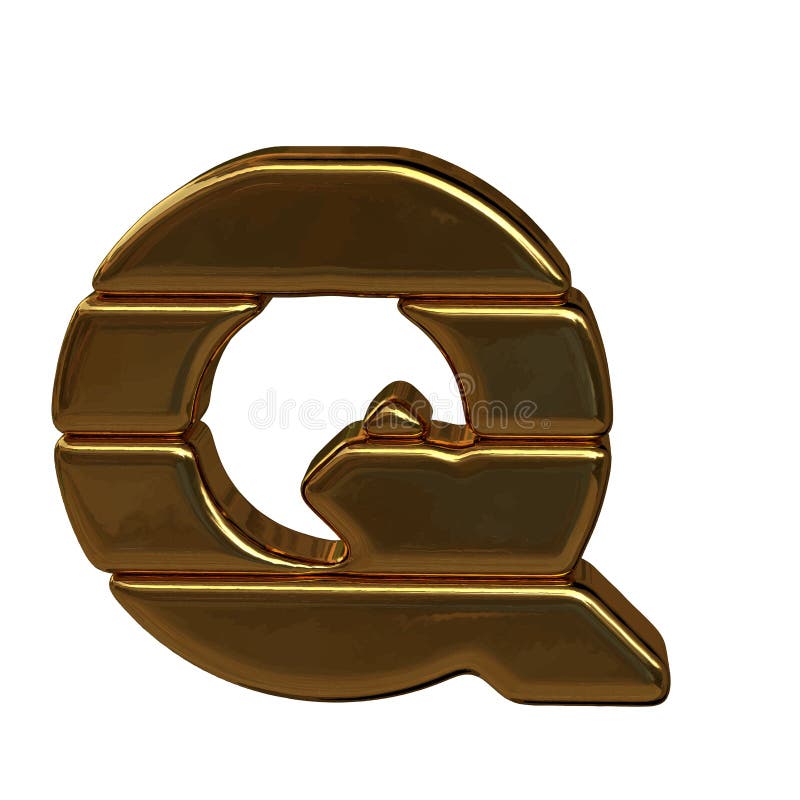 Letters from Four Horizontal Blocks. Letter Q Stock Vector ...
